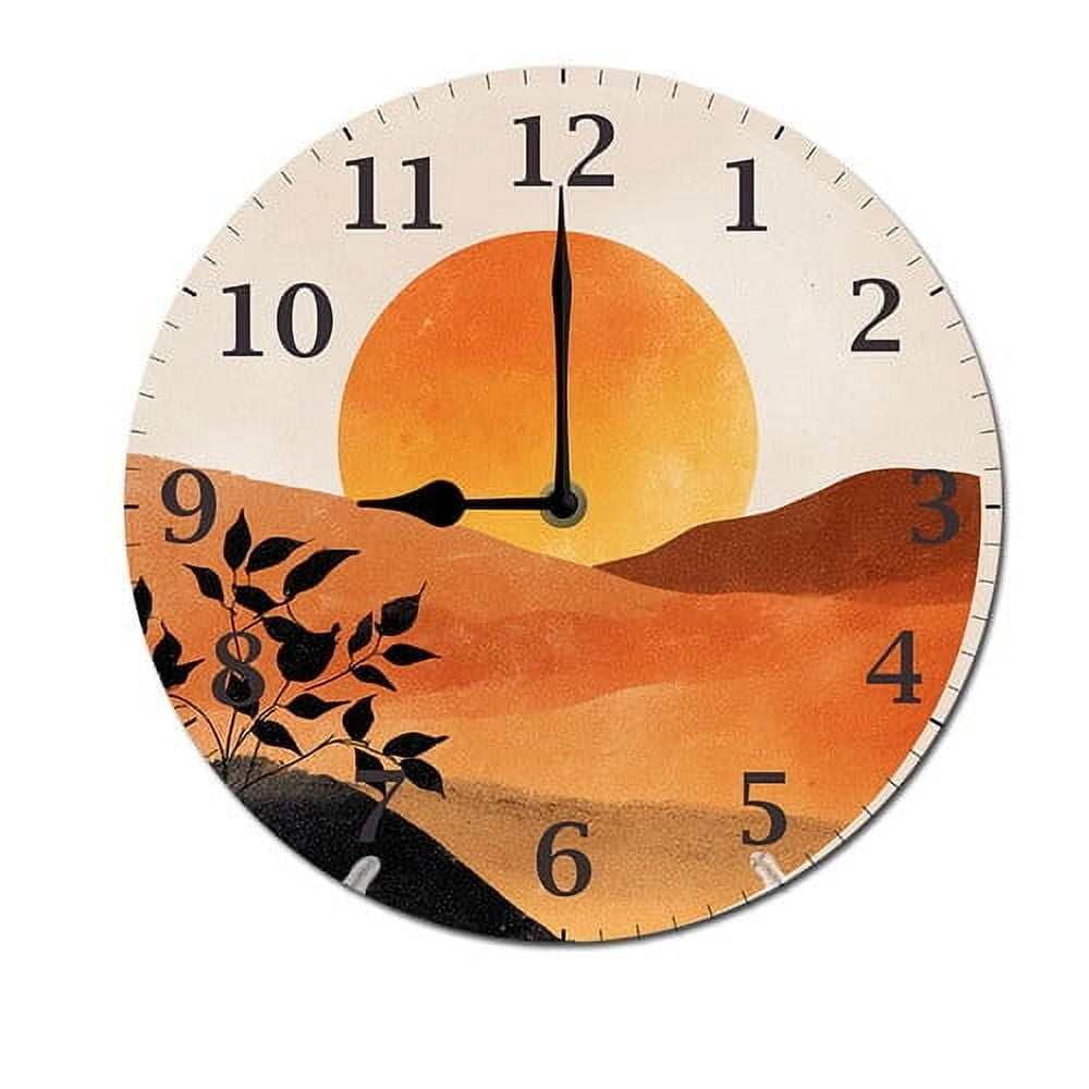 ZXCXRQFa Sun Plants Mountains Kitchen Home 10 Inch Silent Vintage ...
