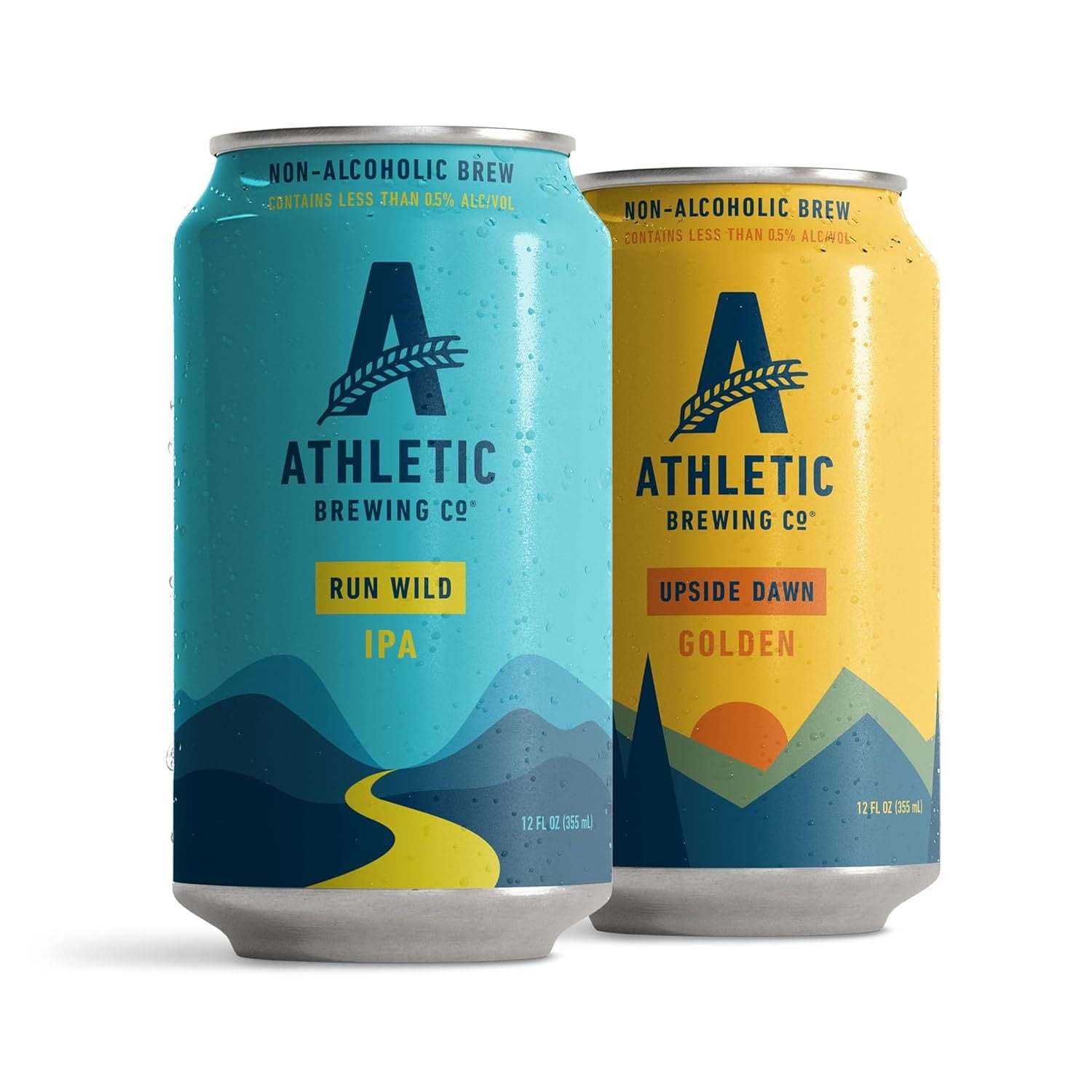 ZXFF Craft Non-Alcoholic Beer - 6-Pack Run Wild IPA and 6-Pack Upside ...