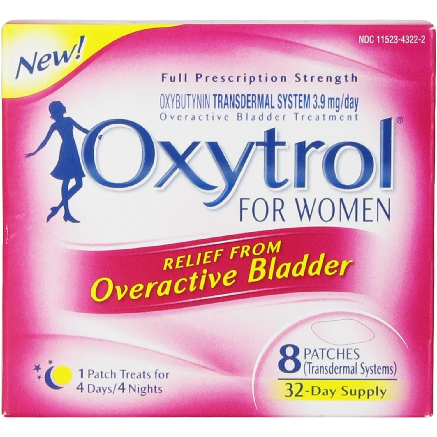 ZXFF Overactive Bladder Transdermal Patch, 8 Count - Walmart.com