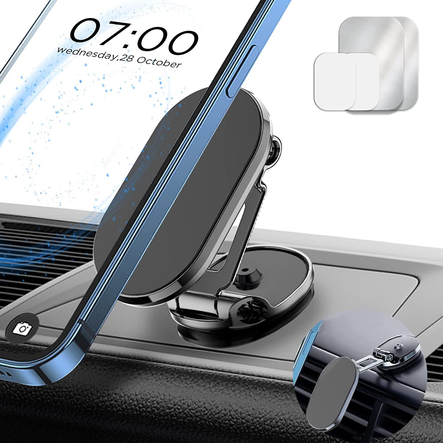 ZXK CO Magnetic Phone Holder, Multi-Functional Cell Phone Car Mount ...