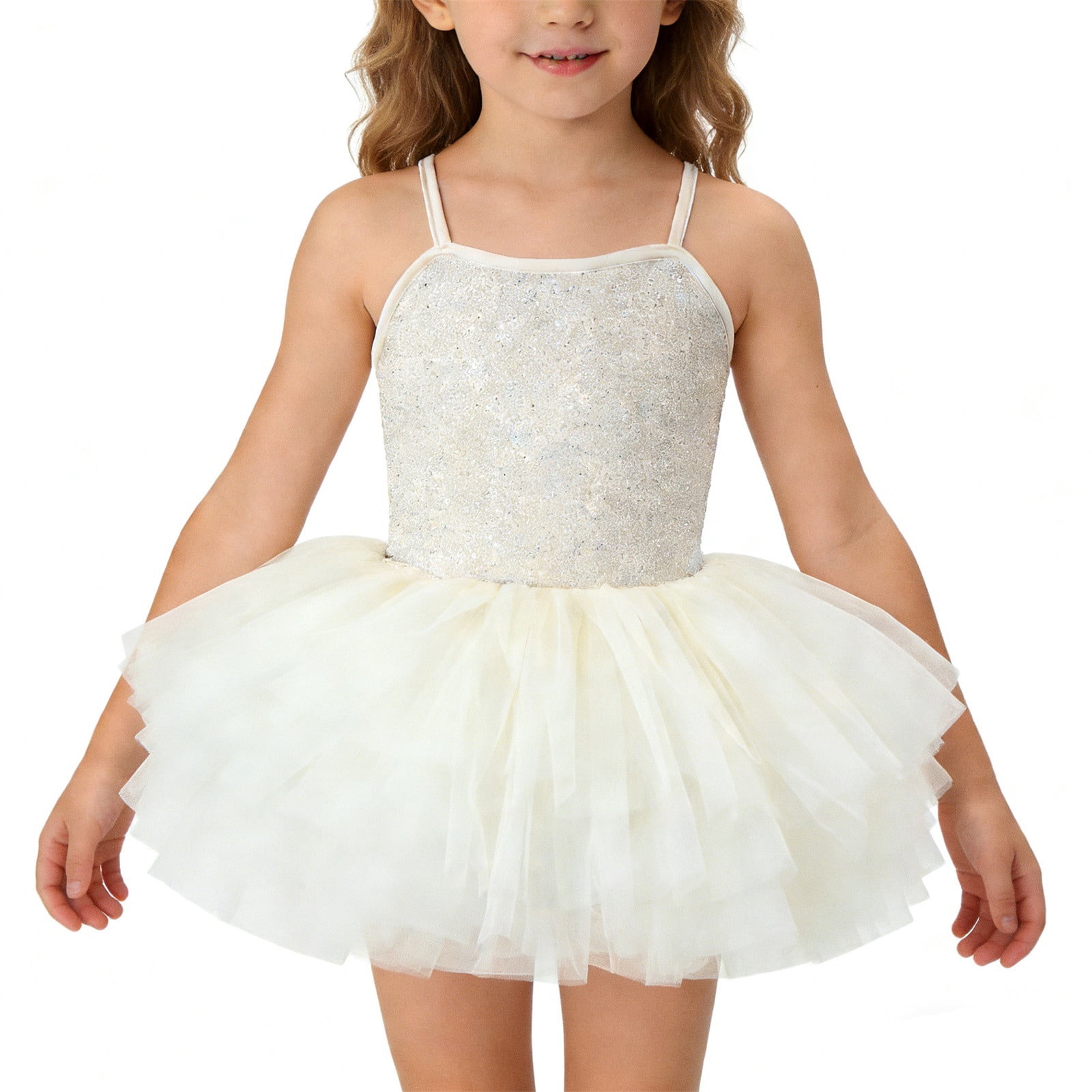 ZXLBBD Dresses for Girls Backless Spaghetti Strap Soft Ballet Dance ...