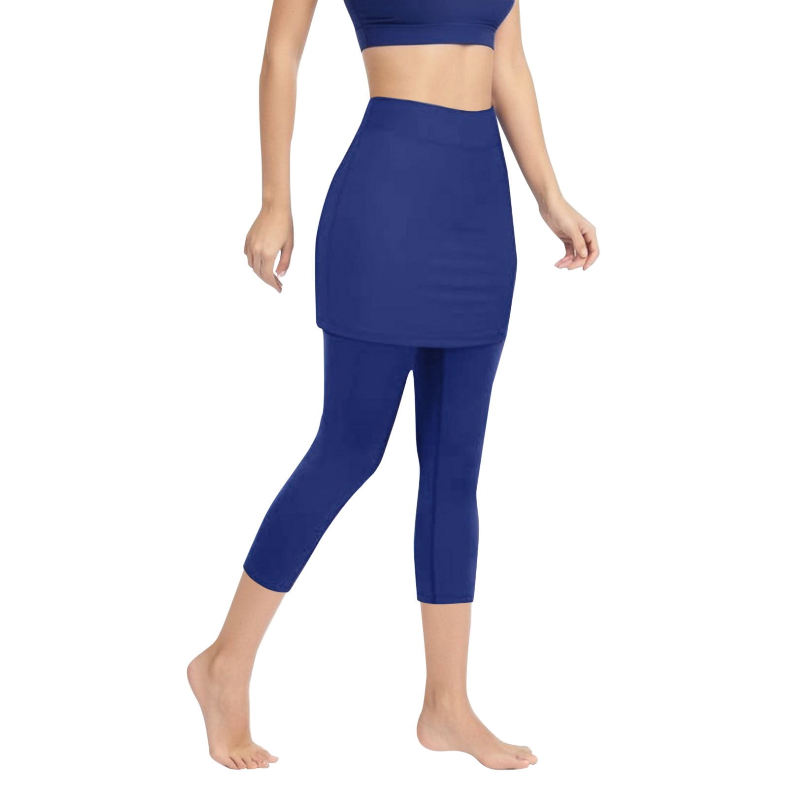ZXLBBD Leggings Pockets Tennis Capris Sports Active Skirted Women Yoga ...