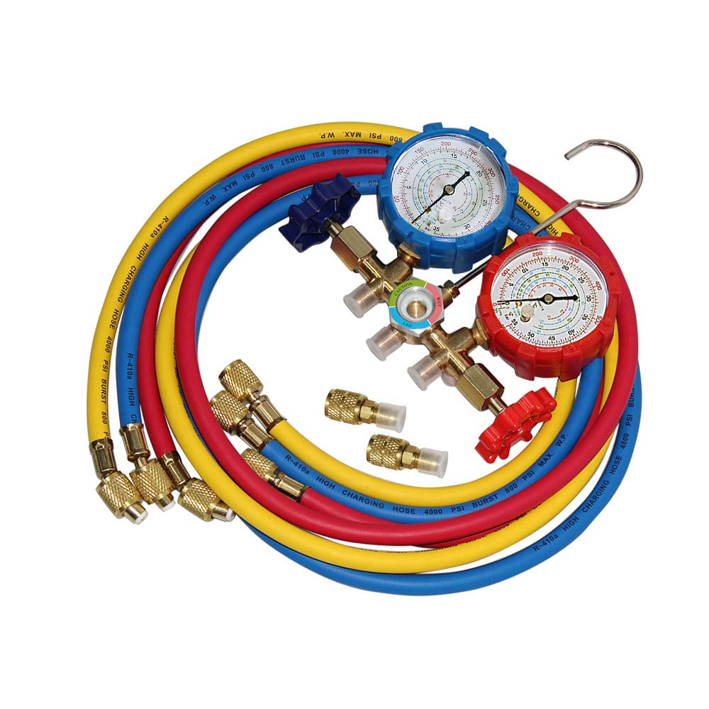 ZXMT AC Diagnostic Manifold Gauge Set, 5FT Hoses, Refrigeration ...