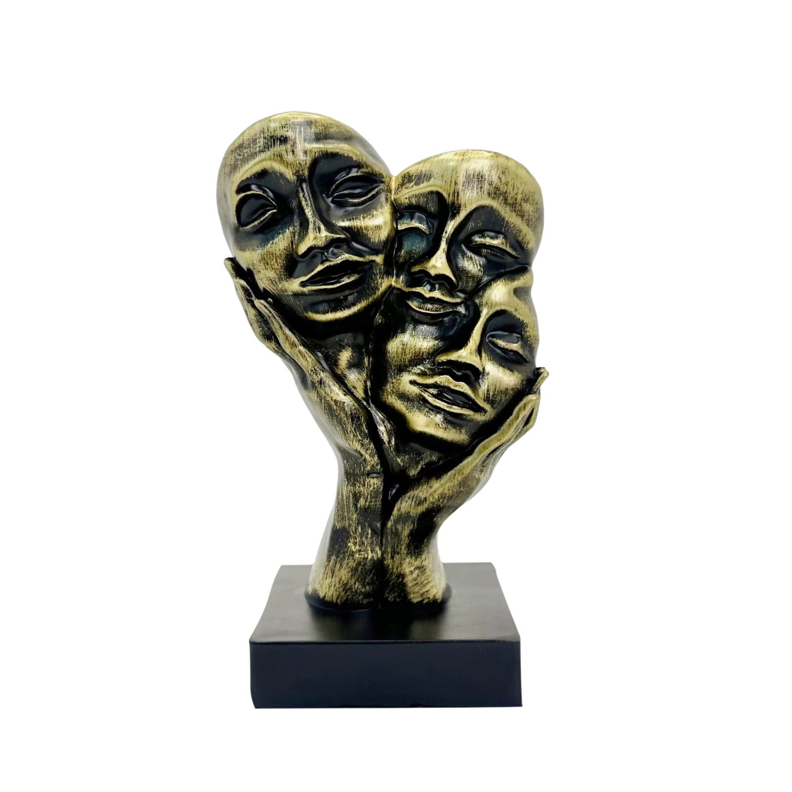 ZXNWN Clearance Dark Art Ceiling! Bronze Multi Faced Human Sculpture ...