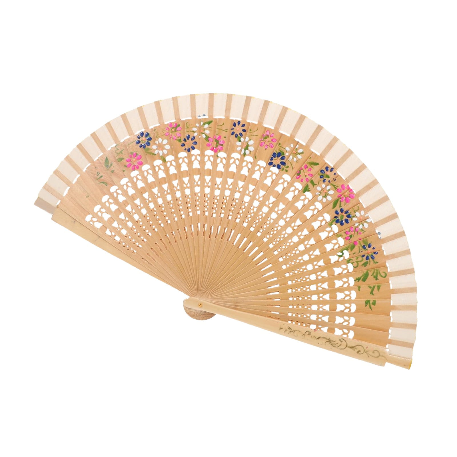 ZXNWN Paper Fans set Clearance Spanish Wooden Folding Fan Fodable Hand ...