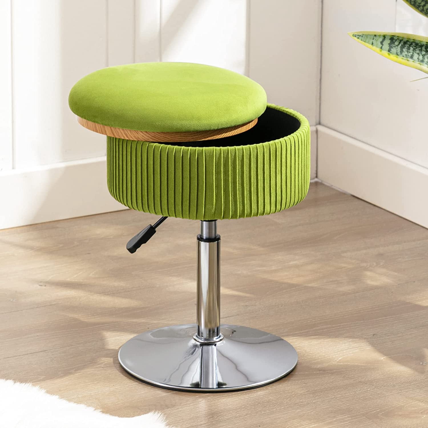 ZXNYH 360°Swivel Vanity Stool Chair for Makeup Room, Height Adjustable ...