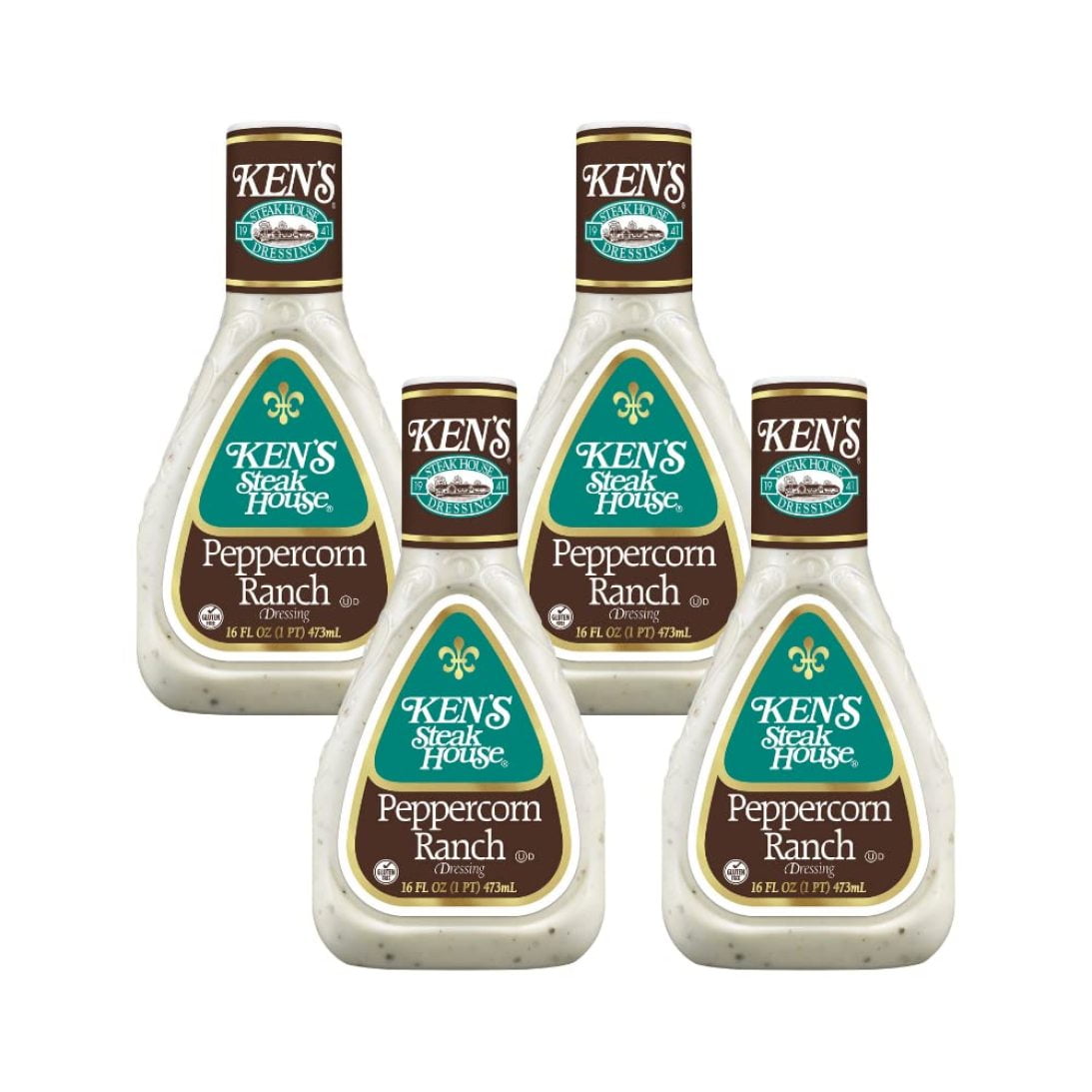 ZXXP Peppercorn Ranch Dressing (Peppercorn Ranch, 16 Fl Oz, Pack of 4 ...