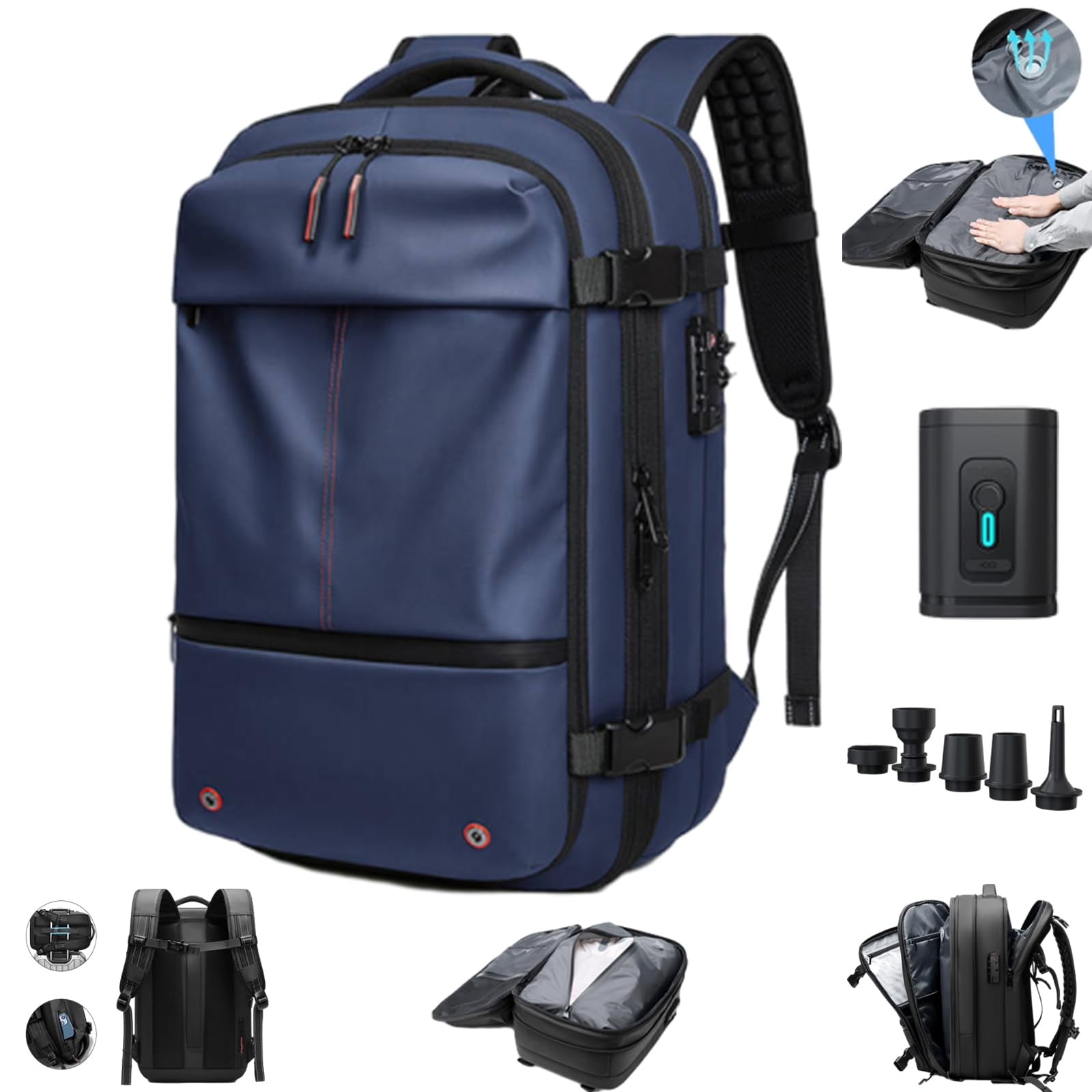 ZXY Backpack, Vacpack Backpack With Vacuum, 60L Expandable Travel with ...