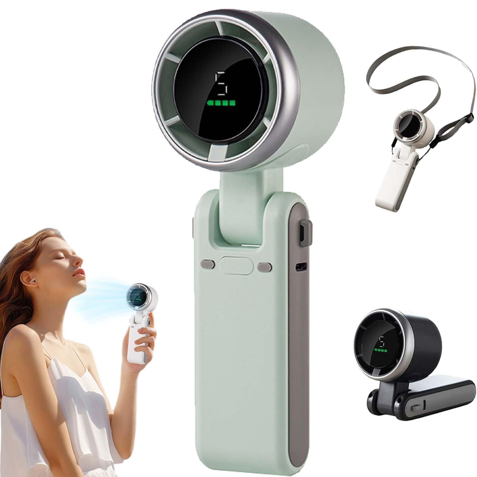 ZXY Portable Handheld Turbo Fan, Folding Turbo Fan Handheld 5 Gear Wind ...