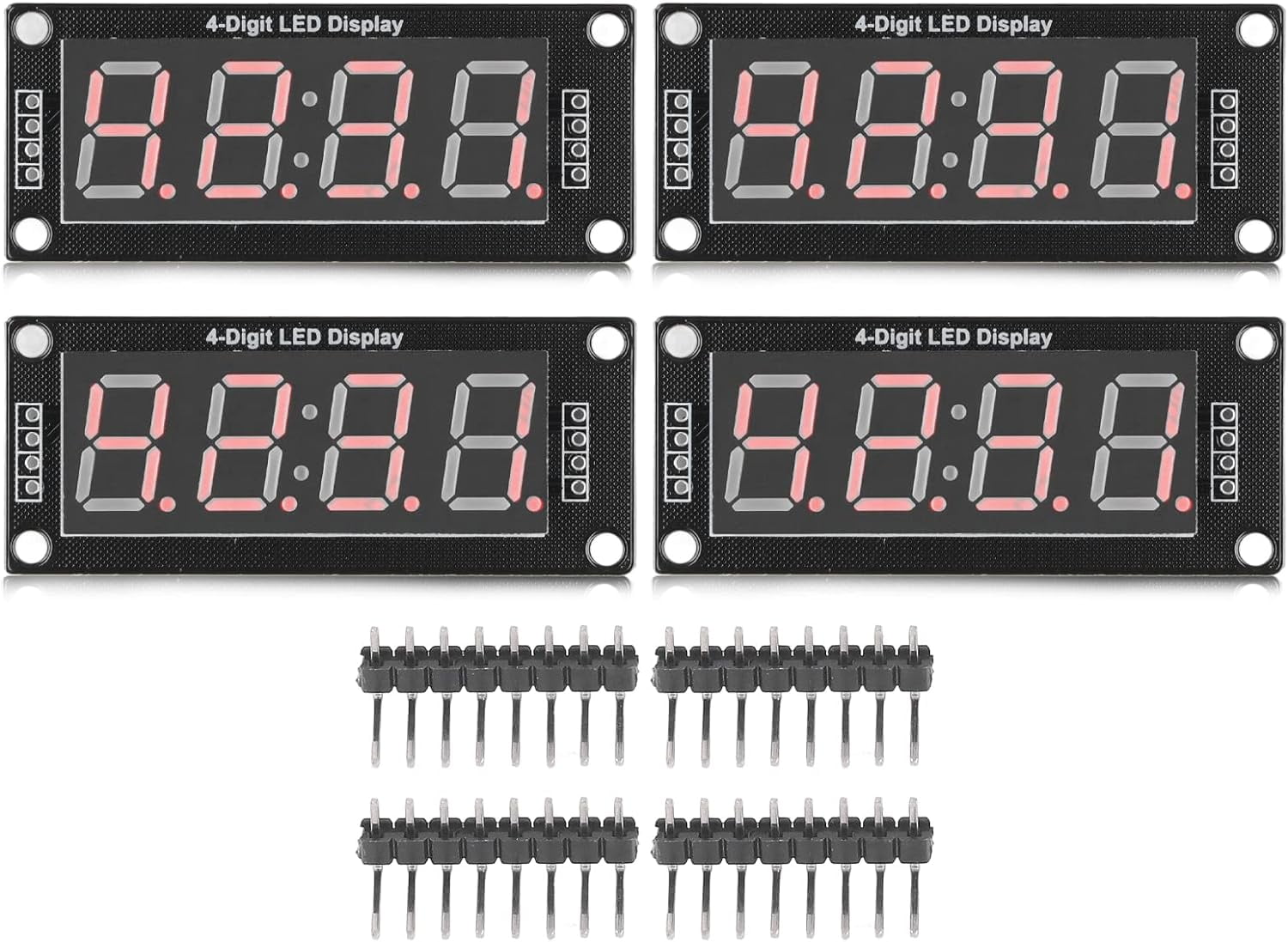 ZY4 Packs LED Display 7 Segment 4 Digit Drive Board, TM1637 0.56in ...