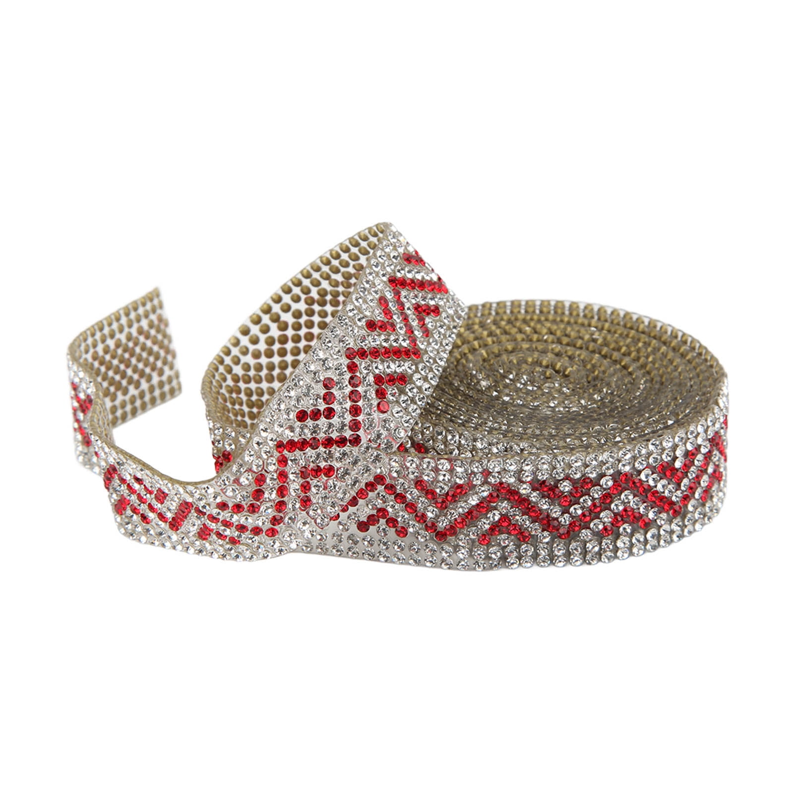 ZYA Rhinestone Chain 2 Yards 2cm Width Shiny Gloss Colours Texture DIY ...