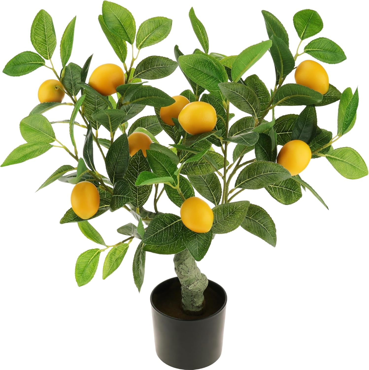 ZYB 23 Inch Realistic Fake Lemon Tree with Artificial Fruits Waterproof ...