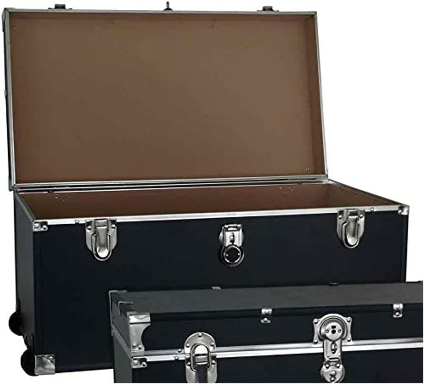 ZYB 31-Inch Rolling Storage Trunk With Wheels Heavy Duty Portable ...