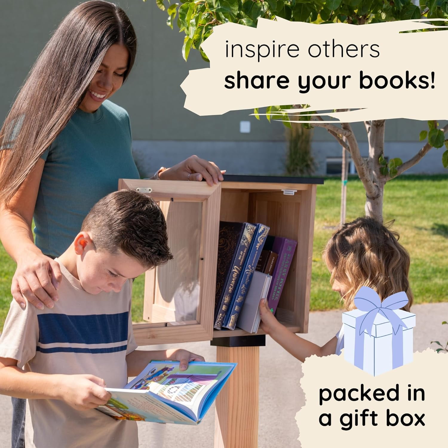 ZYB Free Little Library Box for Outdoor & Indoor - Sharing Lending ...