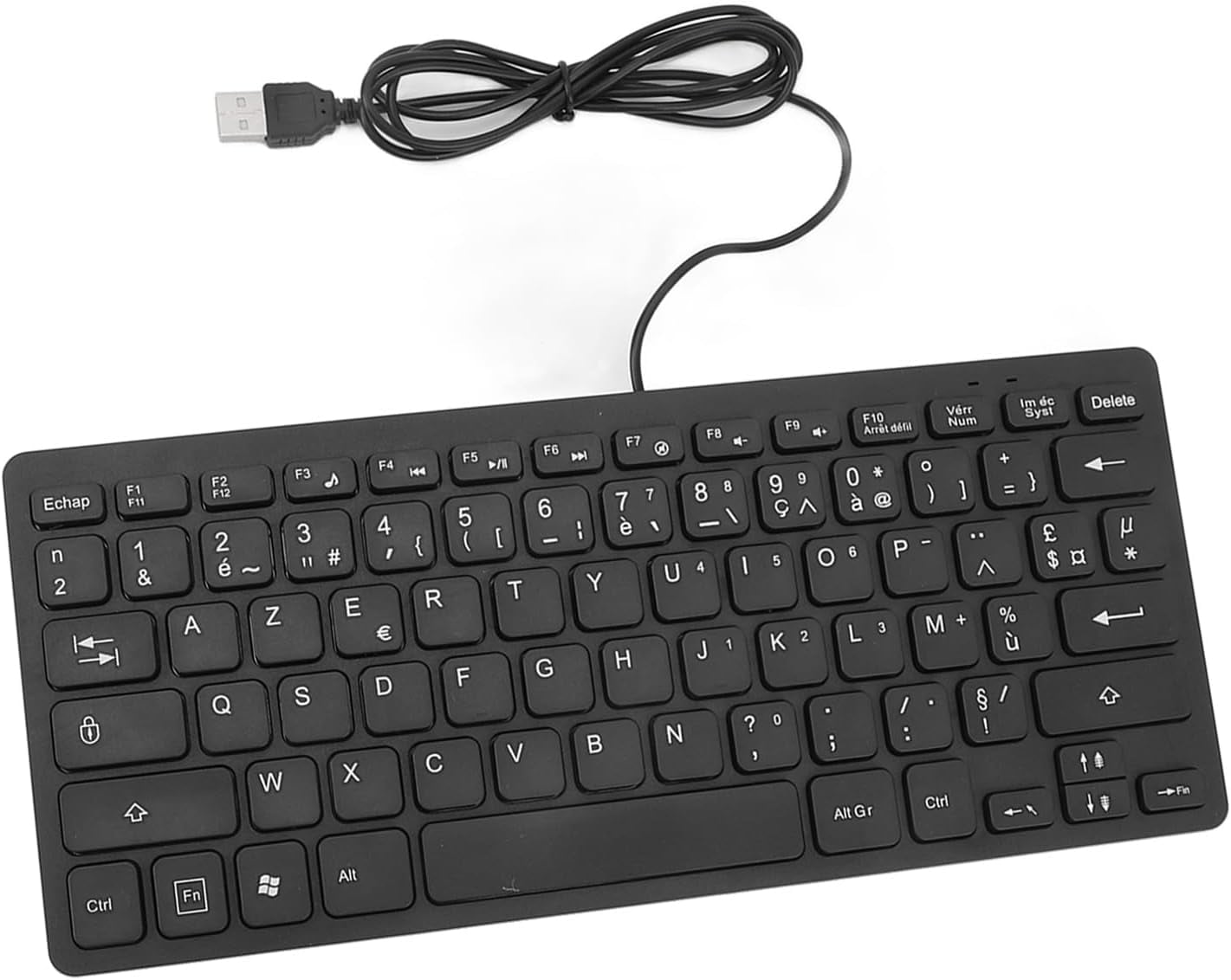 ZYBilingual Language Keyboard, Ultra Thin Keyboard Black Quiet Typing ...