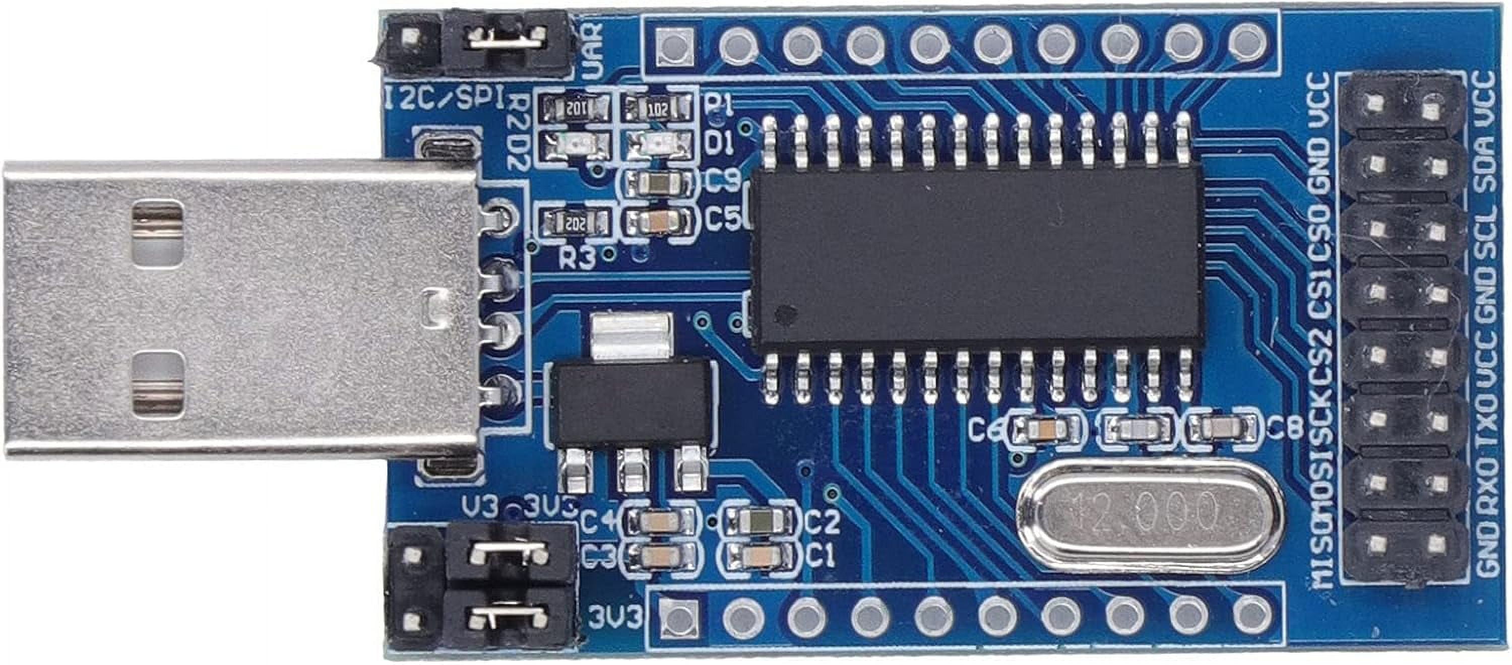 ZYCH341A Conversion Module USB to UART I2C SPI 3.3V 5V Output Voltage Onboard Indicator ...