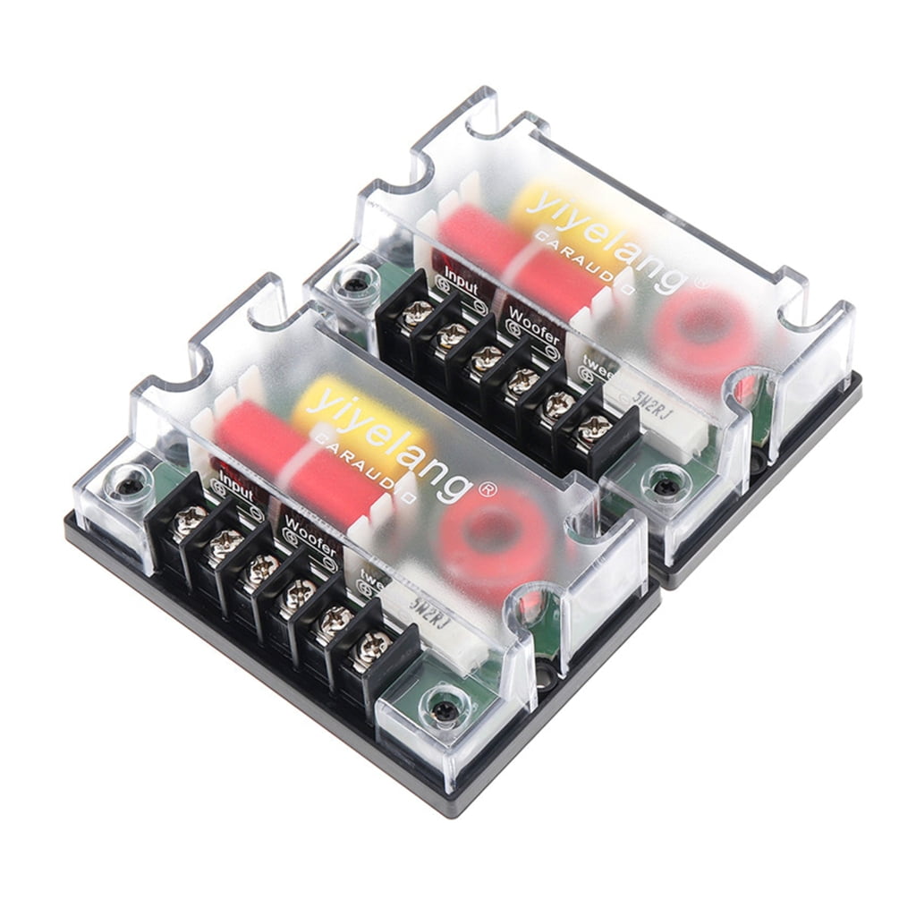 ZYHARUKO 2 Pack 4Ohm 2 Way Crossover 200W Passive Car Audios Tweeter Speaker Frequency Divider ...