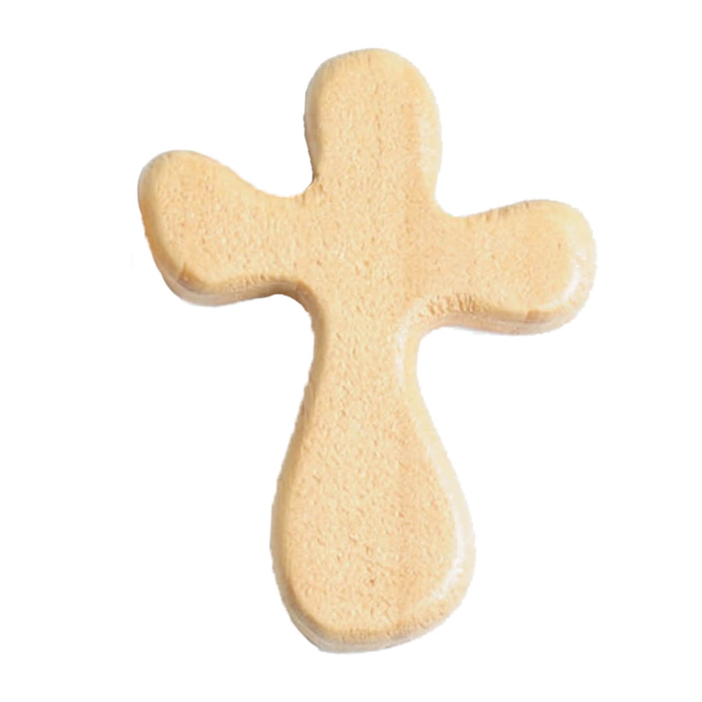 ZYHARUKO 3 Colors Solid Wooden Cross Hand-Drawn Cross Wood Handicraft ...
