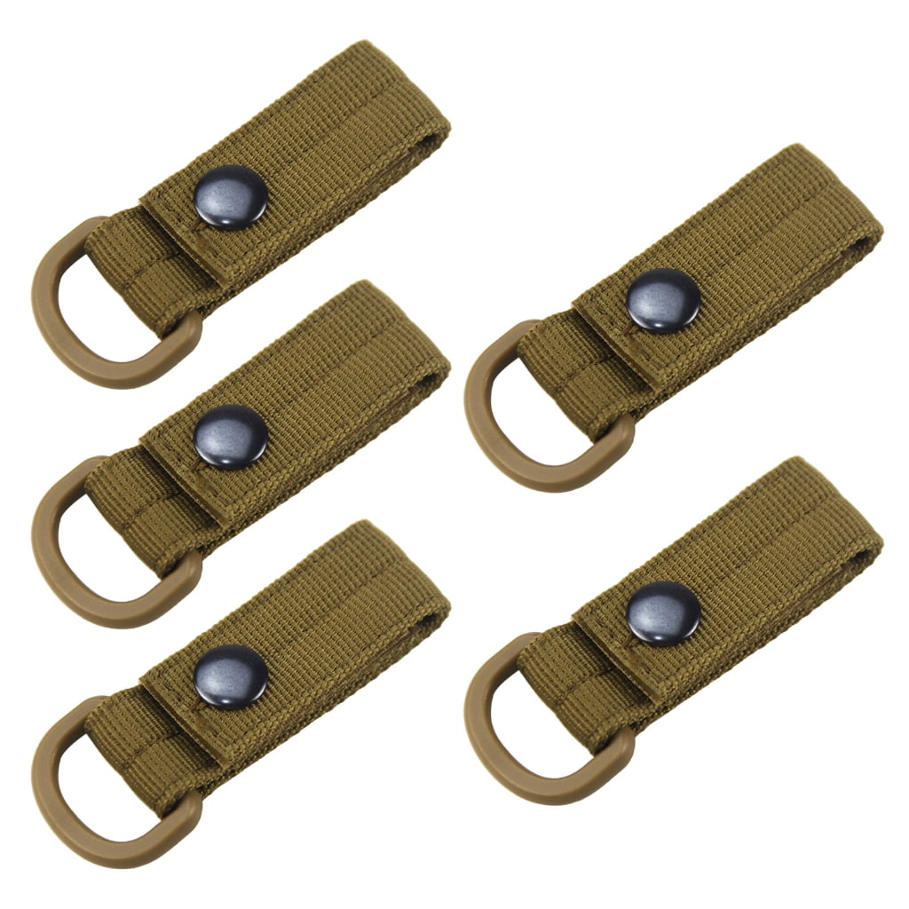 ZYHARUKO 5 Pcs D-Rings Clip Strap with Loop for Backpack, Military D ...