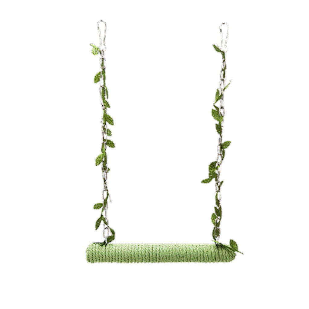 ZYHARUKO Bird Swing with Cotton Rope Swing Bridge Wood Hanging for ...