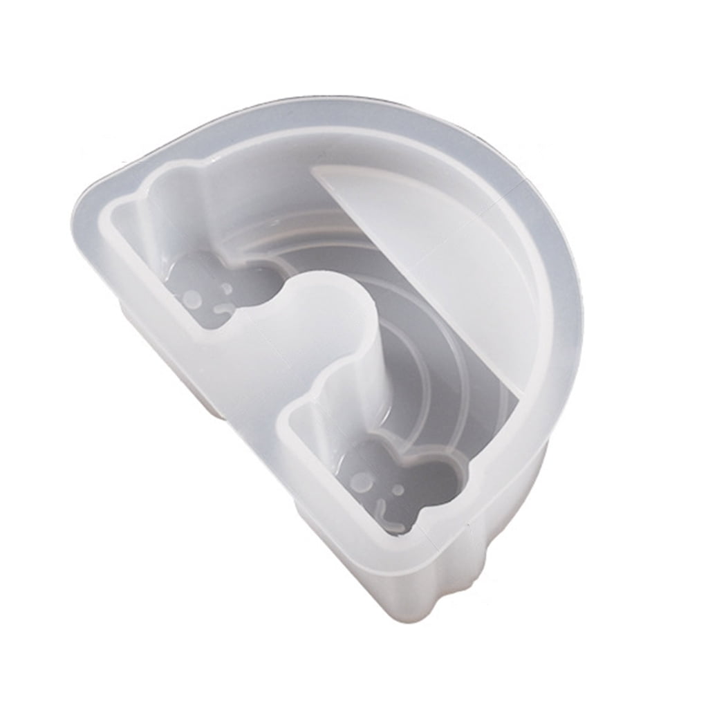 ZYHARUKO Business Card Holder Silicone Mould Resin Semicircle Flowers ...