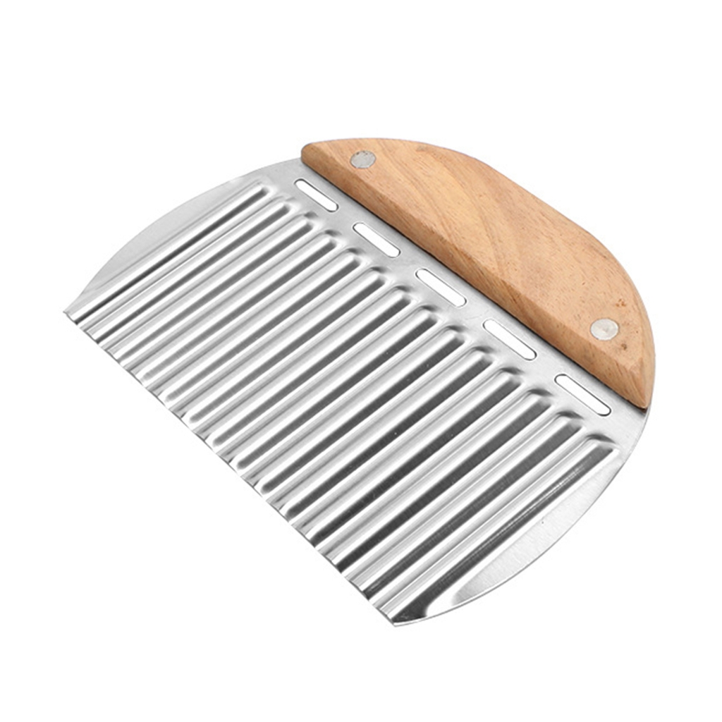 ZYHARUKO Dough Scraper with Wood Handle Stainless Steel Pastry Chopper ...