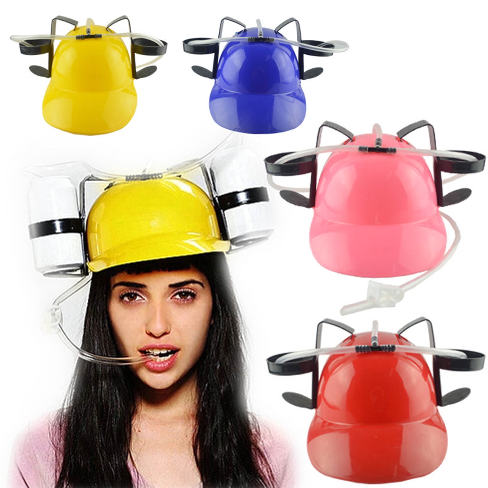 ZYHARUKO Drinking Hat Drinking Helmet Silly Straw Helmet Novelty ...