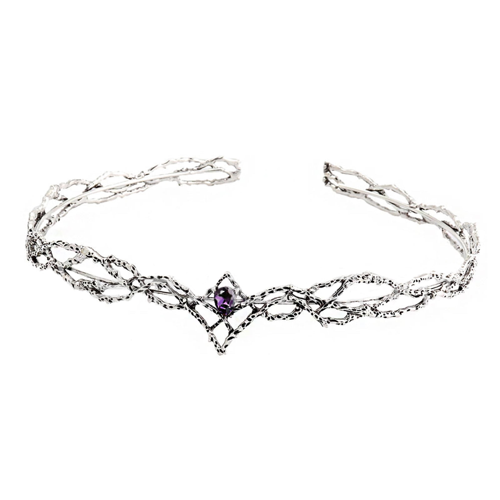 ZYHARUKO Fashion Elven King Crowns with Stylish Diamonds Adjustable ...