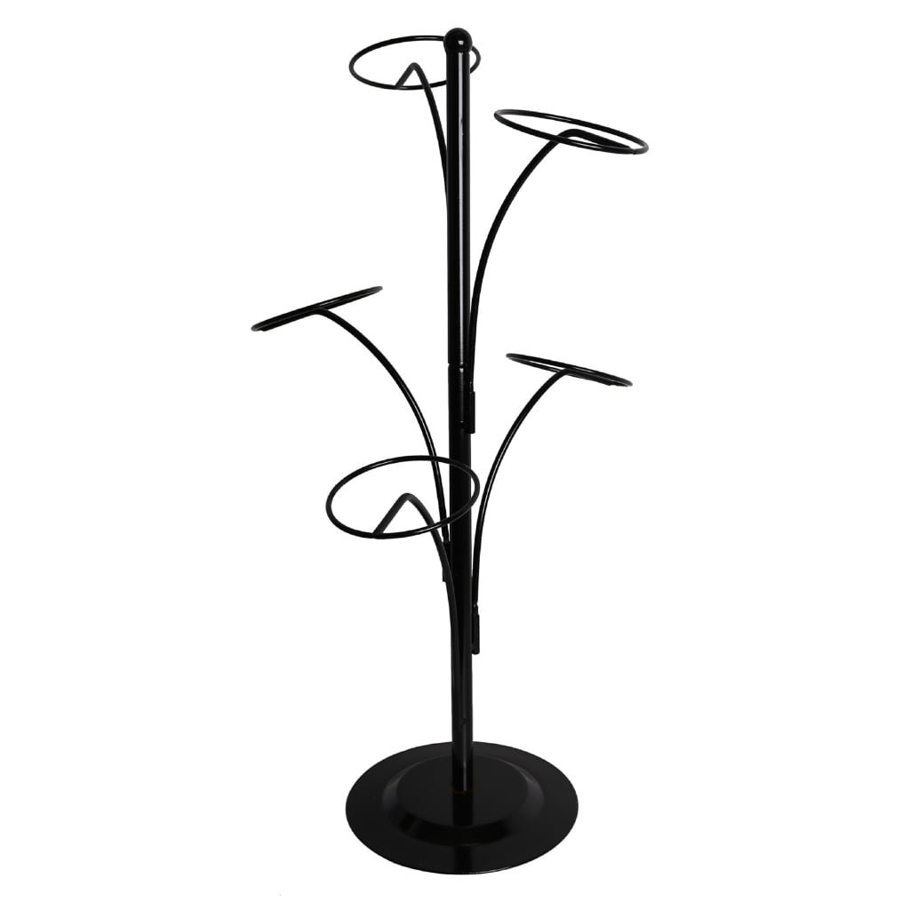 ZYHARUKO Modern Metal Hat Stand with 5 Round Standing Hooks Baseball ...