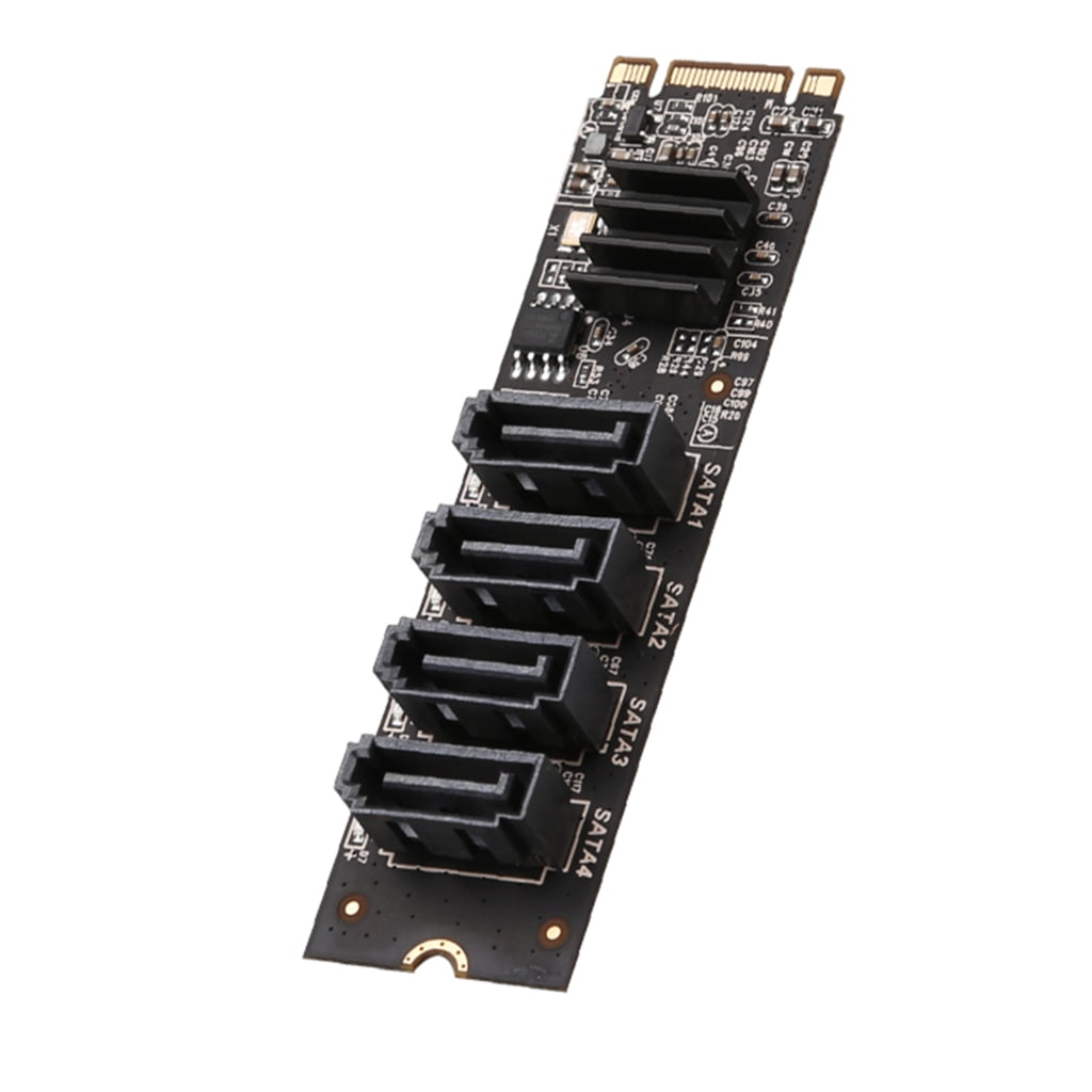 ZYHARUKO NVME to SATA Expansion Card M.2 PCIE M Key 4 Port SATA3.0 M.2 ...
