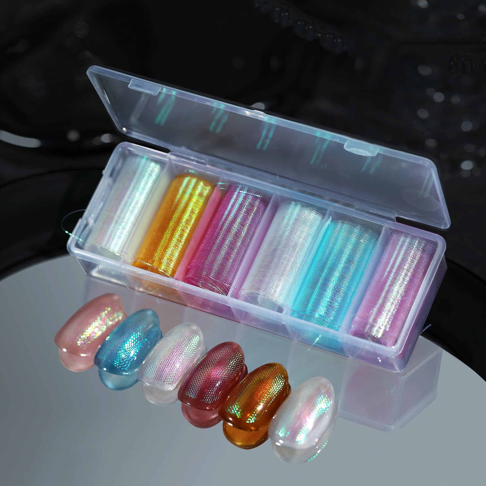 ZYHARUKO Nails Foil Transfer Stickers Mermaids Scales Nails Decals Fish ...