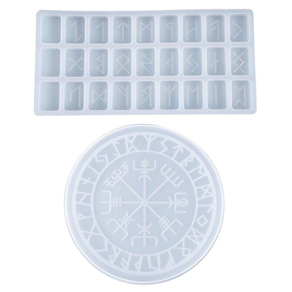 ZYHARUKO Runes Symbol Crystal Epoxy Resin Mold Divination Board ...