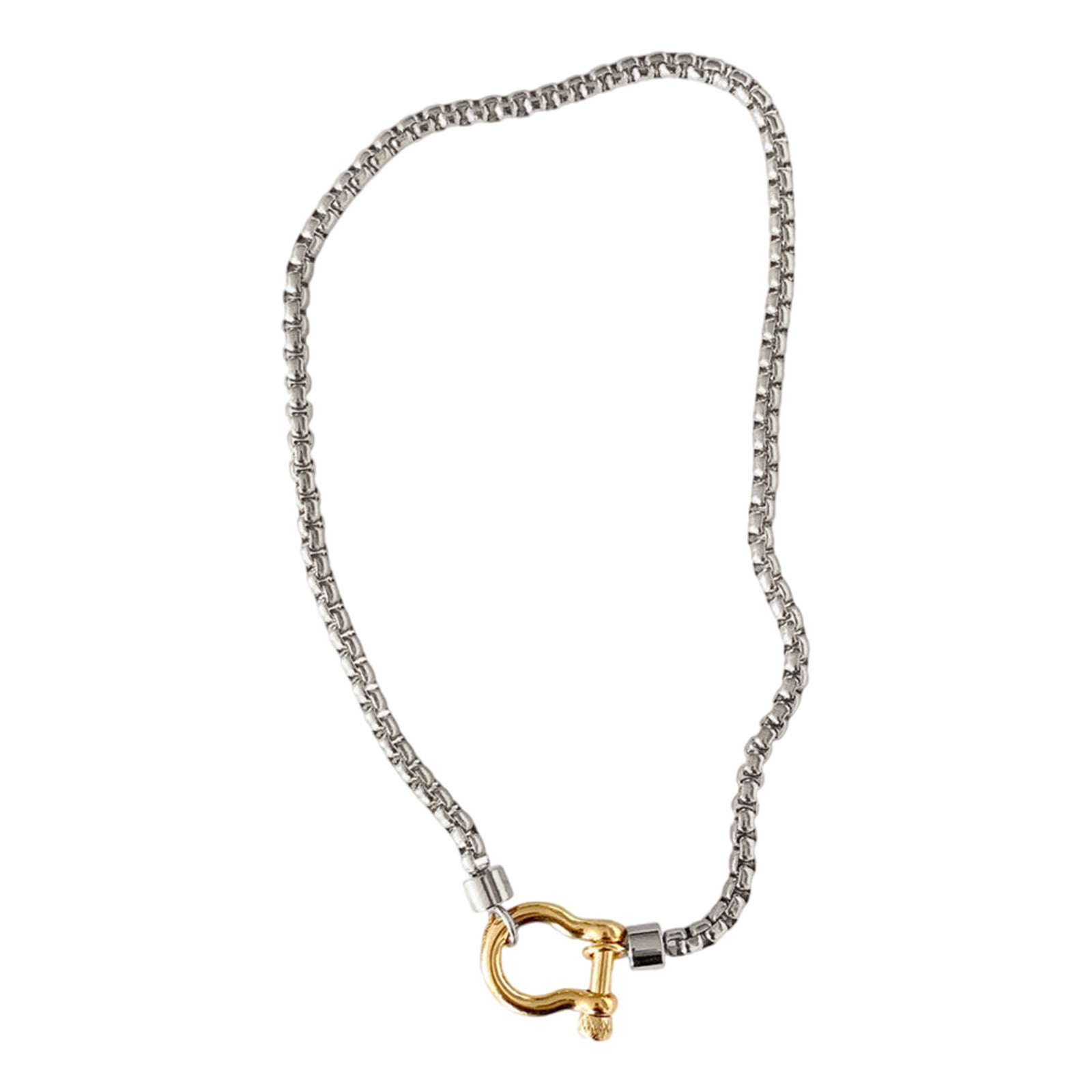 ZYHARUKO Stainless Steel Carabiner Clasp Necklace Sturdy Versatile ...