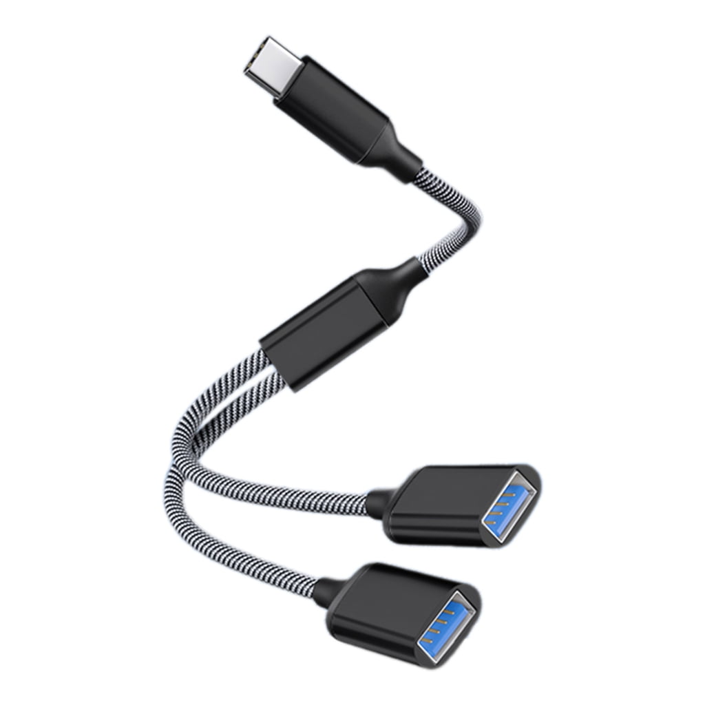 ZYHARUKO Type C to 2 USB OTG Adapter Y Splitter Cable USB 2.0 Type C ...