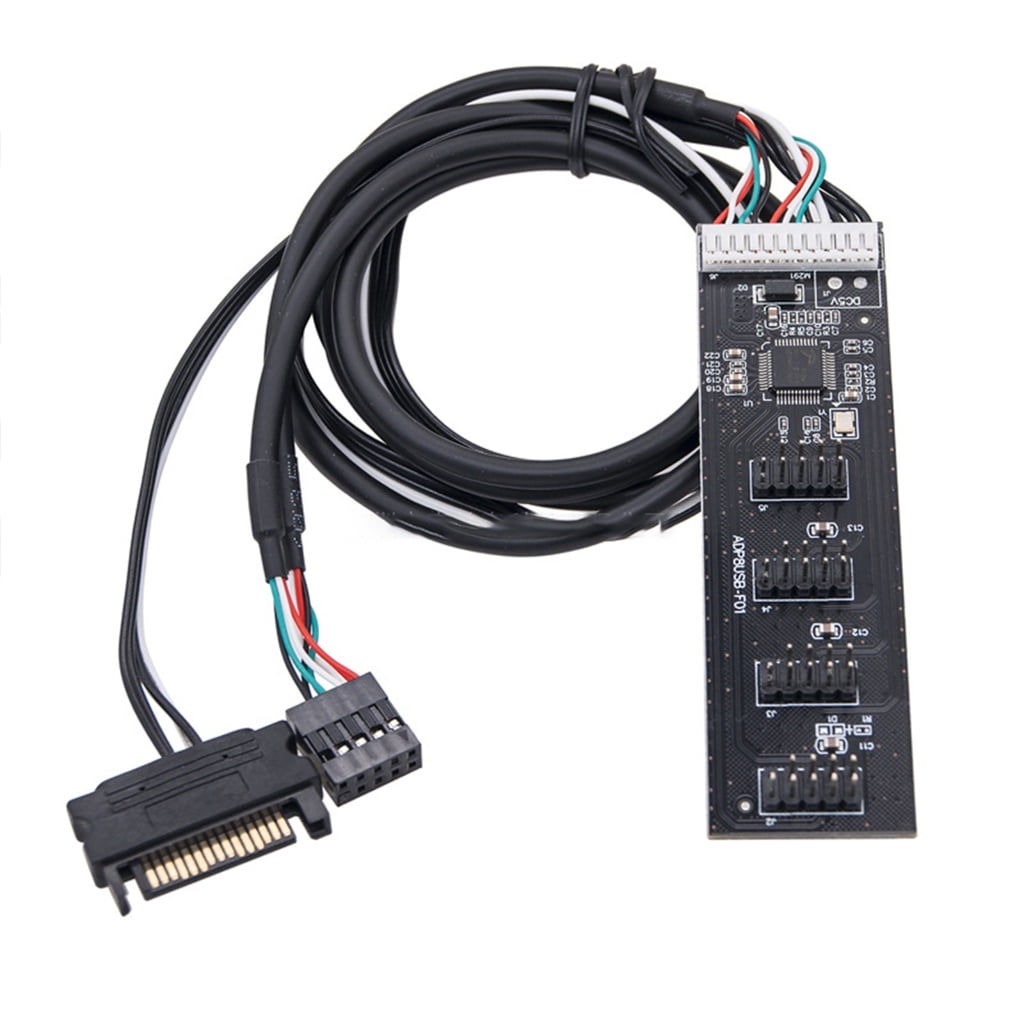 ZYHARUKO USB2.0 9Pin Header USB 1 To 4 Male Extension Splitter Adapter ...