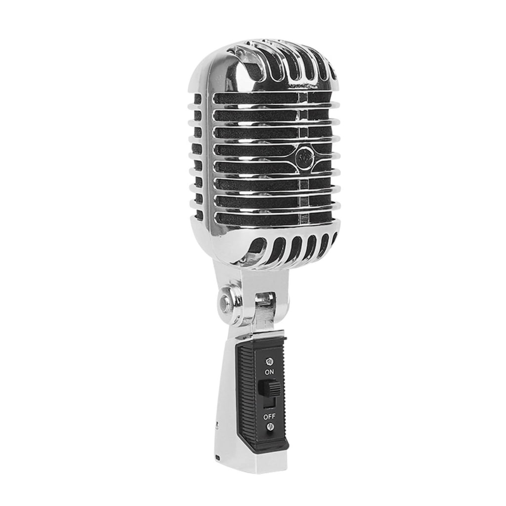 ZYHARUKO Vintage Dynamic Vocal Microphone Antique Nostalgic Metal ...