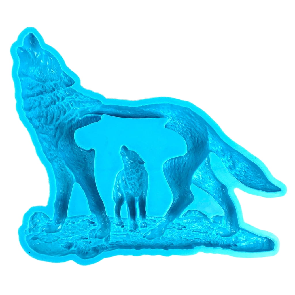 ZYHARUKO Wall Art Silicone Molds Forest Wolf Resin Mold for Epoxy ...