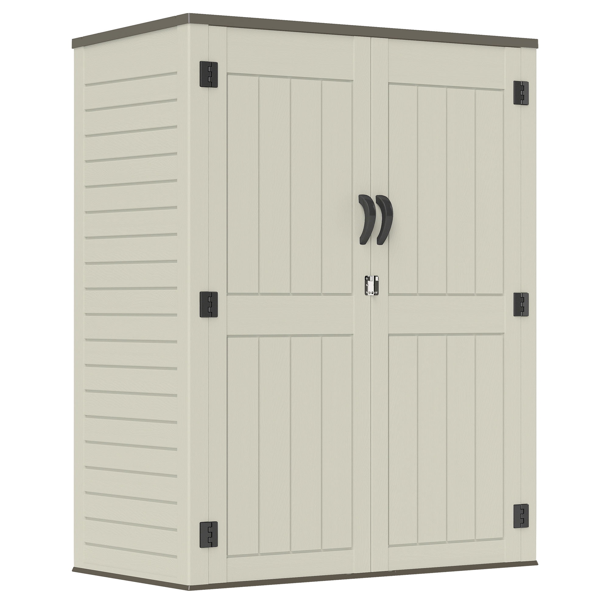 ZYJOYY 4.5 x 5.7 FT Outdoor Storage Shed, 59 Cuft Outside Waterproof ...