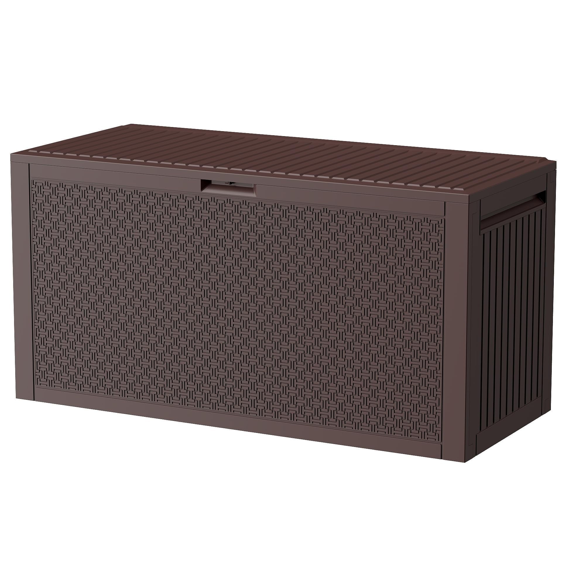 ZYJOYY 90 Gallon Resin Deck Box, Weatherproof Outdoor Storage Box for ...