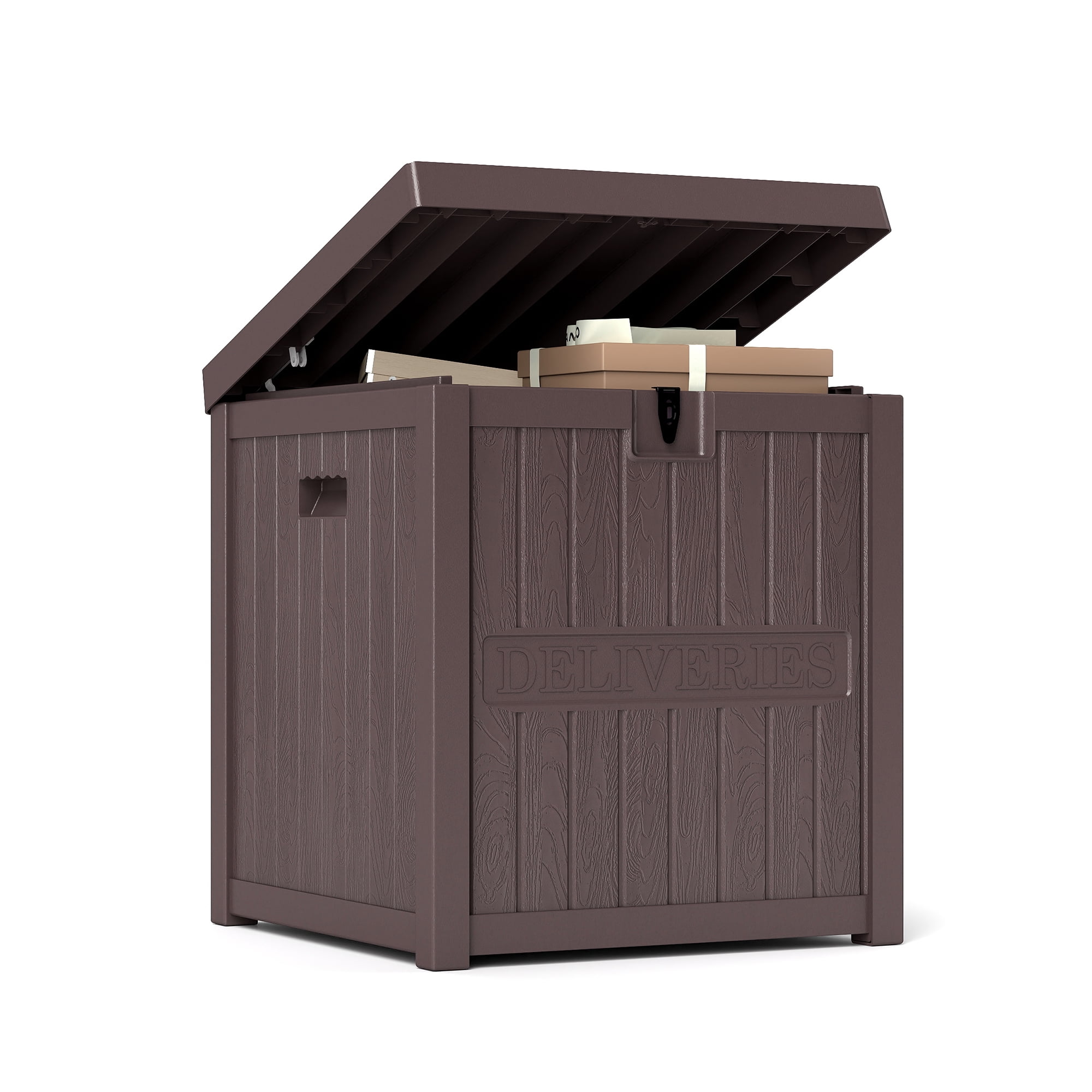 ZYJOYY Outdoor Package Delivery Box, Lockable and Waterproof Storage ...