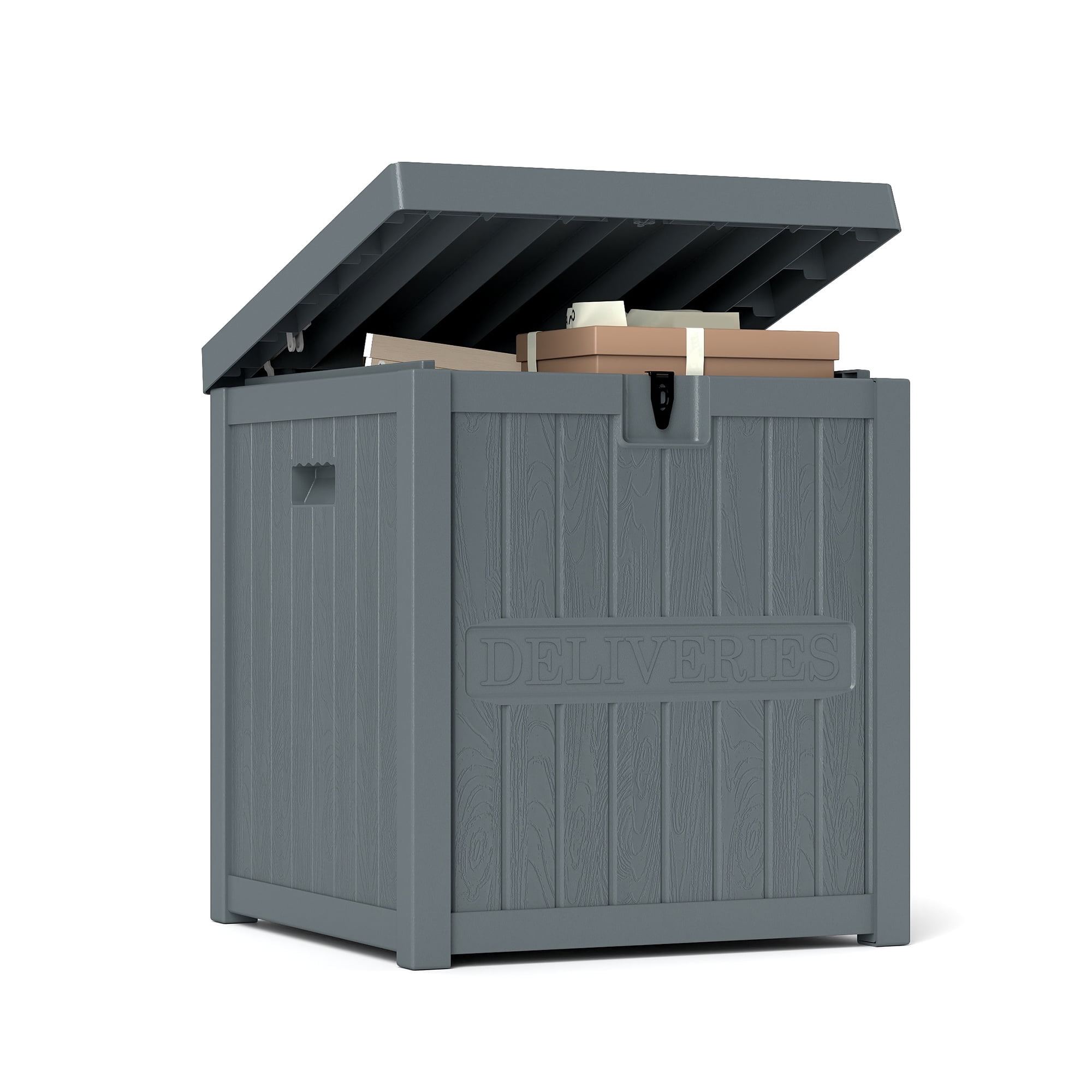 ZYJOYY Outdoor Package Delivery Box, Lockable and Waterproof Storage ...