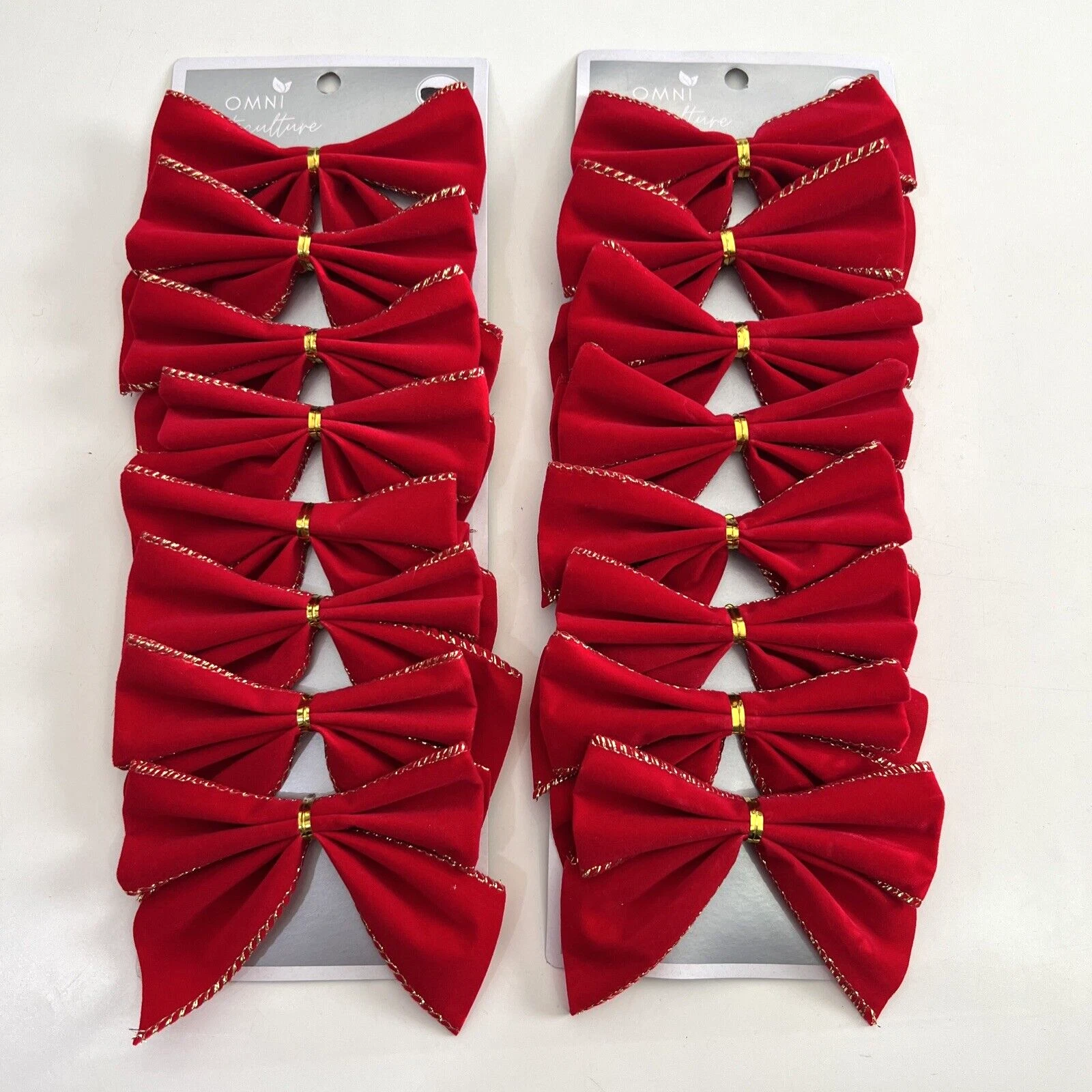 ZYLER- Omni Horticulture 16 4-Inch Red Velvet Bows Christmas Tree ...