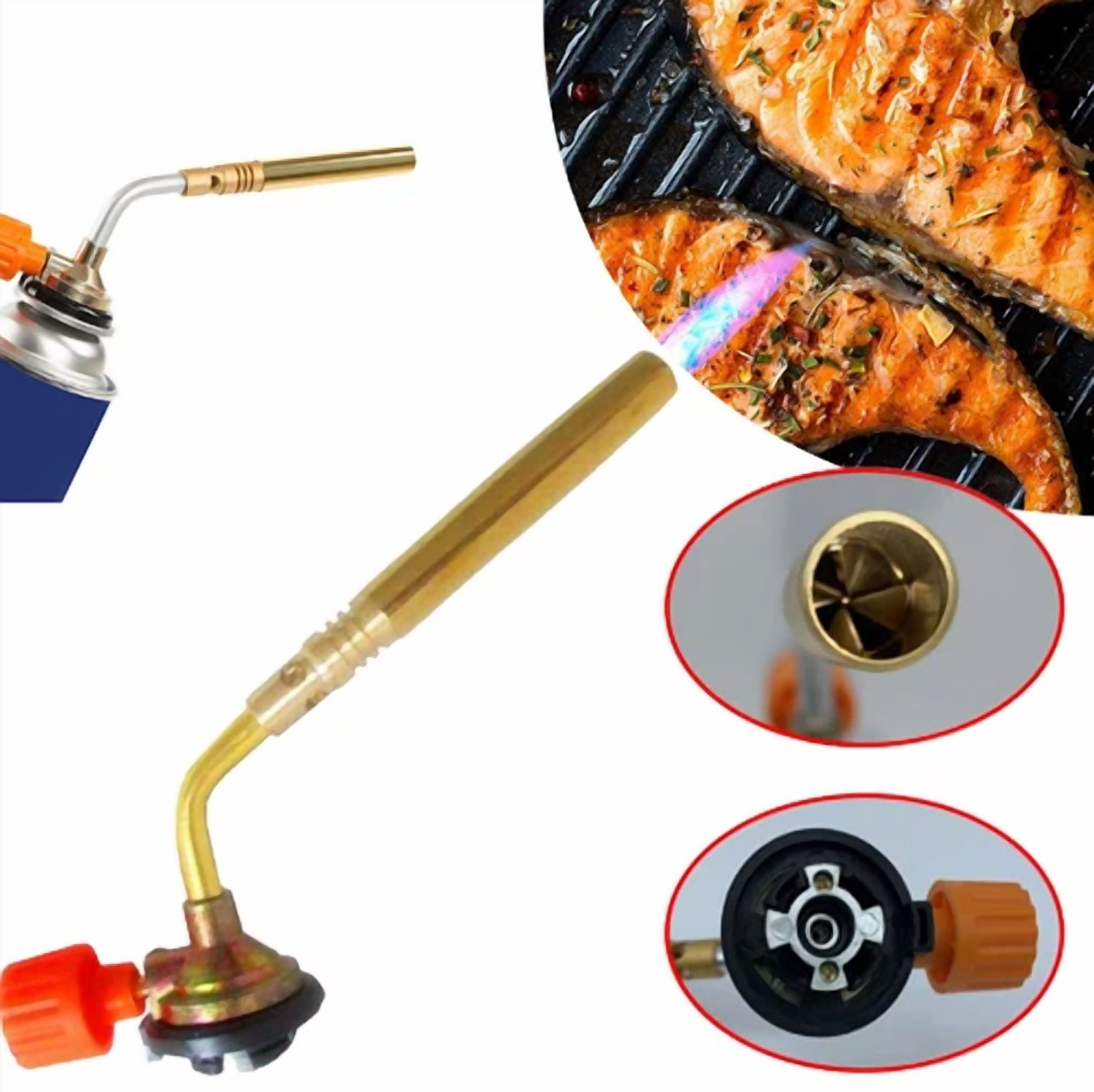 ZYLER- Portable Gas Torch Flame Gun Blowtorch Copper Flame Gas-Burner ...