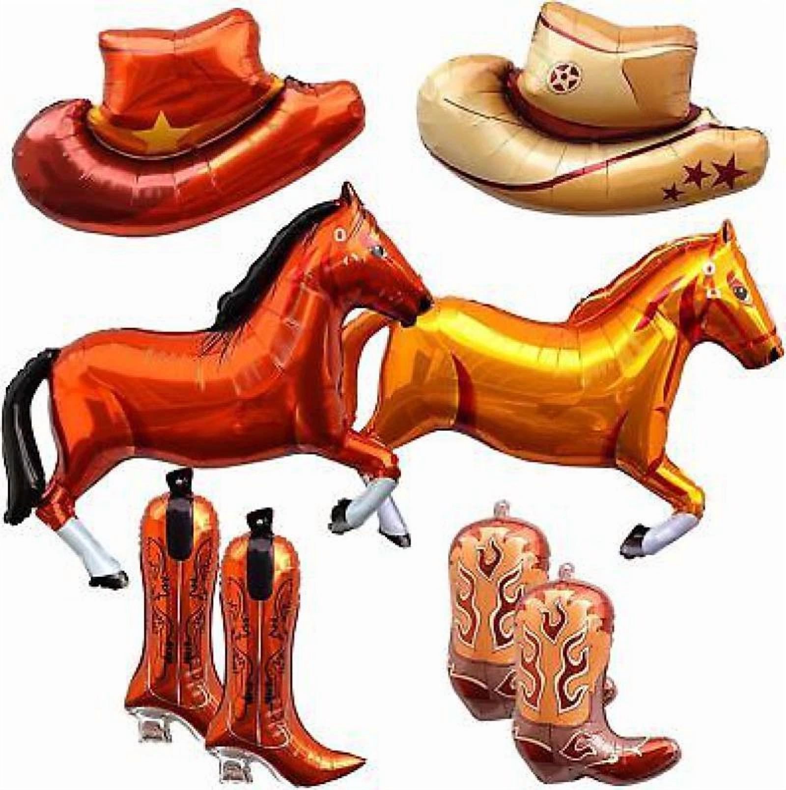 ZYLER- Western Horse Balloons Cowboy Party Decorations Balloons Cowgirl ...