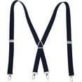 ZYMens Suspenders, 1 Inches Wide Regulatable Elastic, Metal Buckles ...