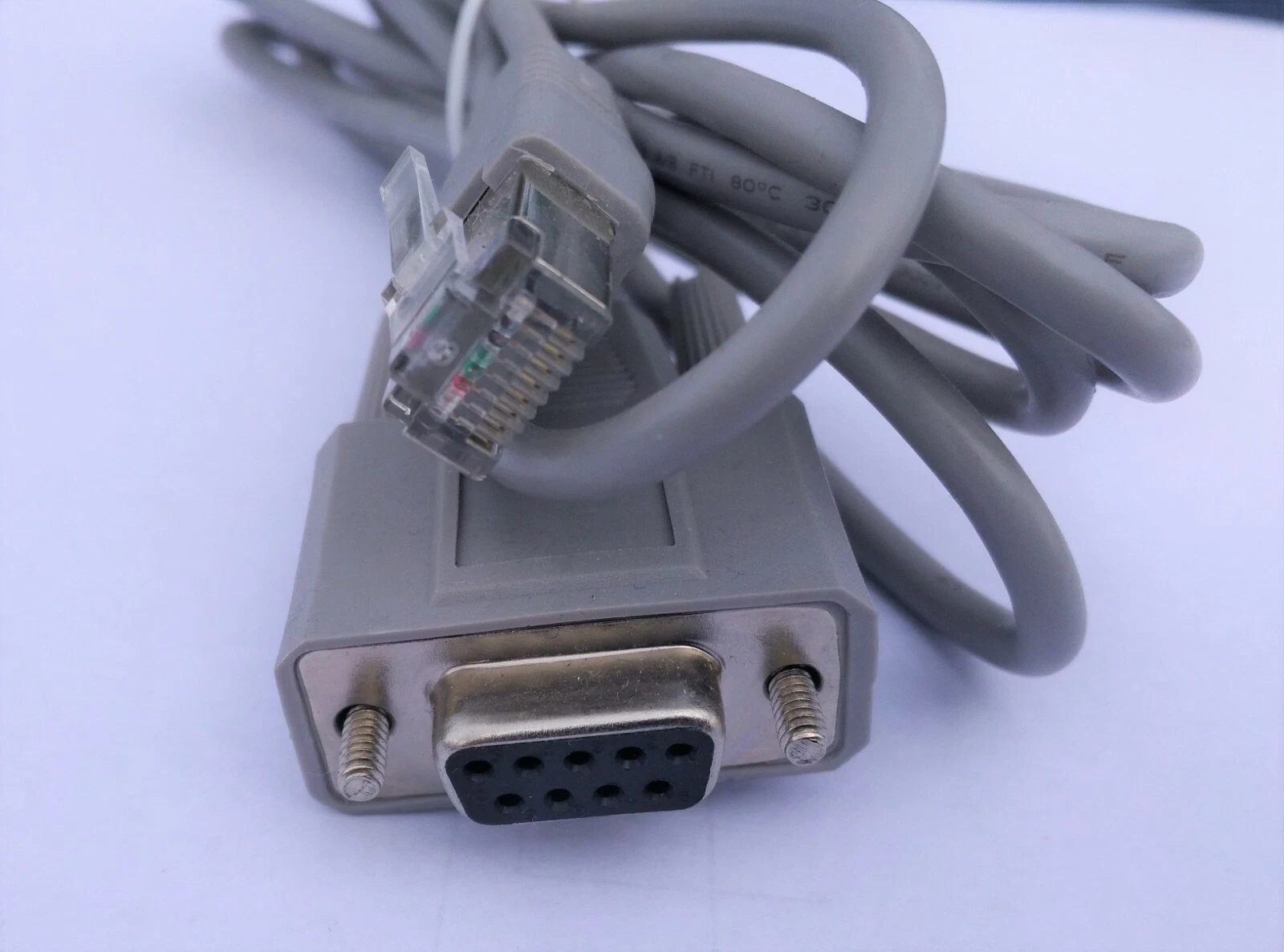 ZYNE - New Db9 9Pin Serial Port- Rj45 Cat5 Ethernet Lan Cable 6Ft Cord ...