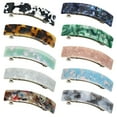 ZYNERY French Elegant Rectangle Hair Barrettes for Women Girls Acrylic ...
