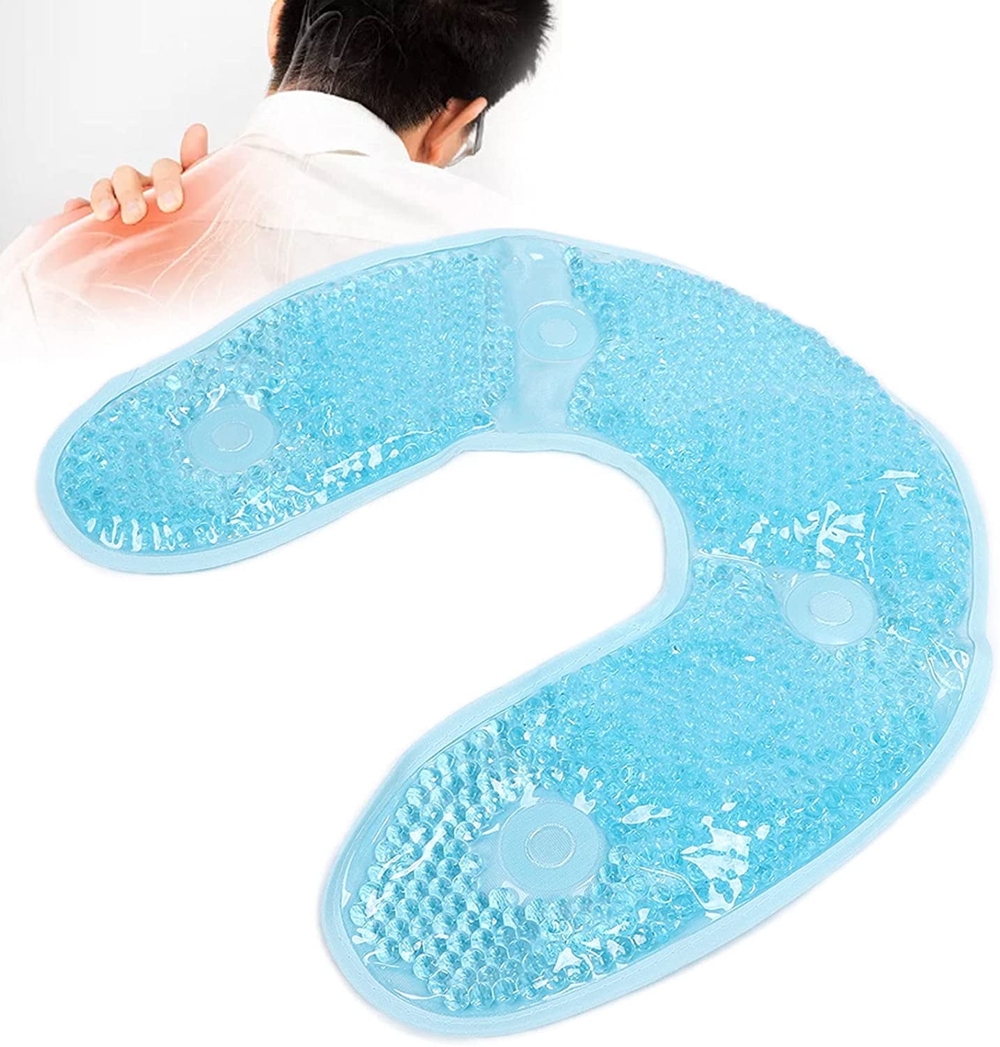 ZYNeck Shoulder, U Shaped Gel Bead Cooling Care Neck Wrap Neck Injuries ...