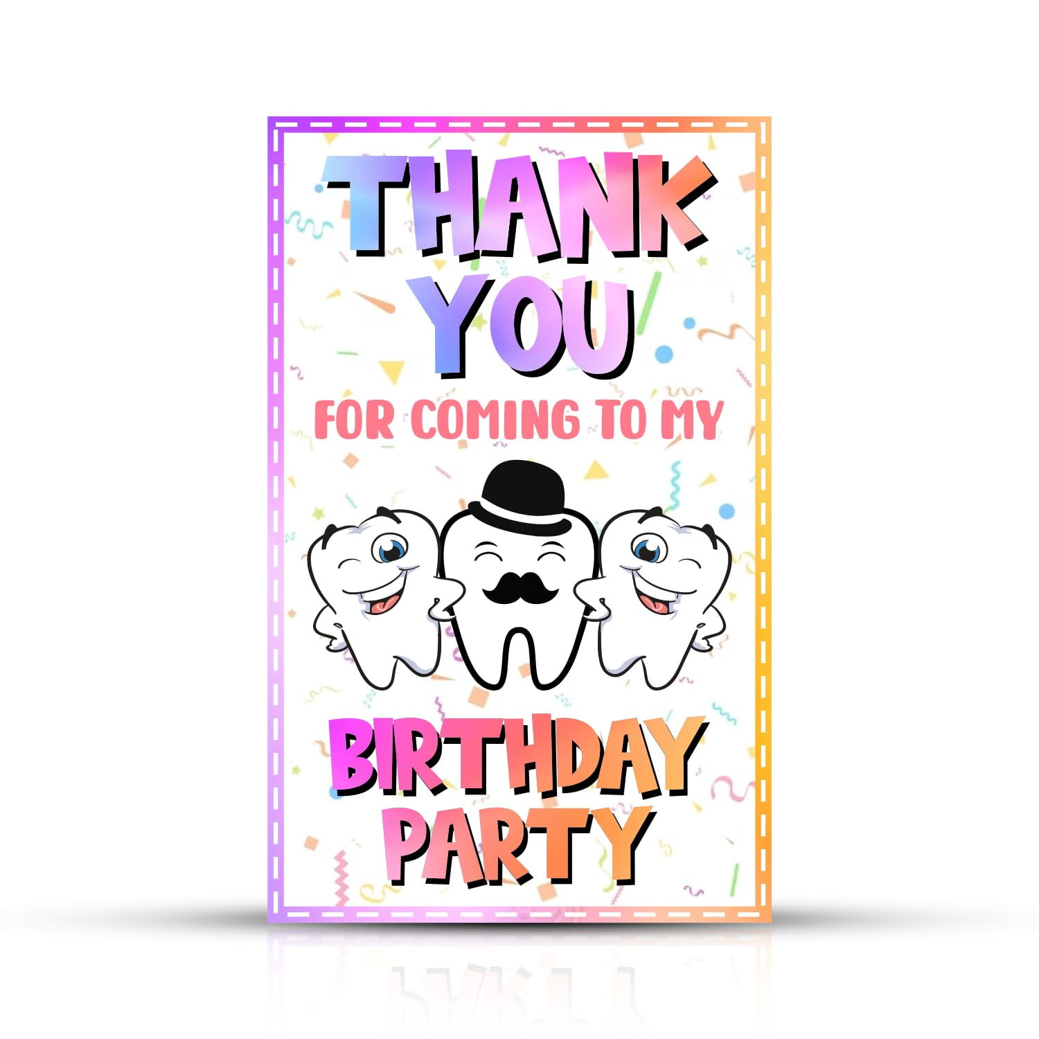 ZYOZIQUE Tooth Theme Thank You Tags for Making My Party Little Special ...