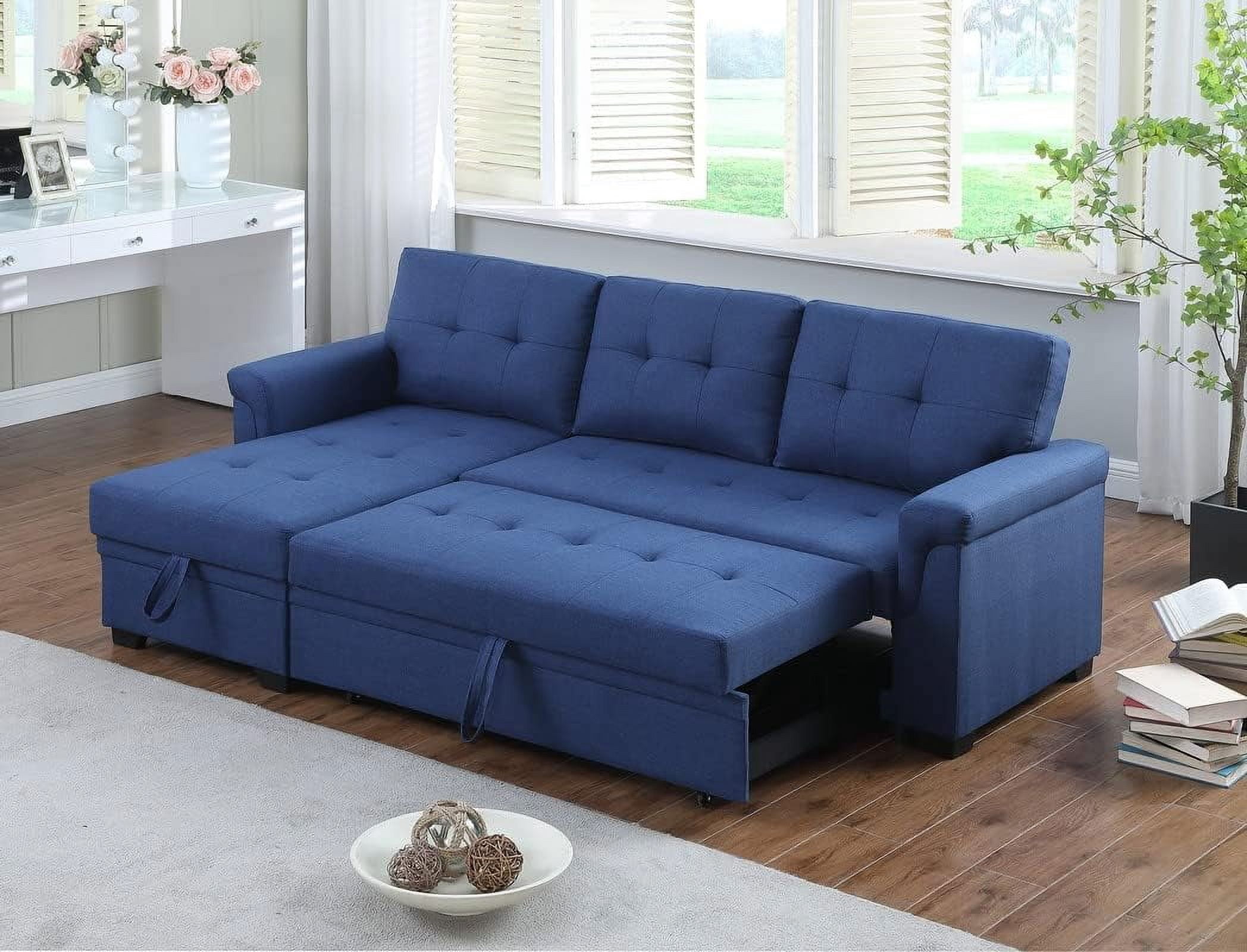 ZYQ L-Shaped Reversible Sleeper Sectional Sofa with Pull Out Sleep ...